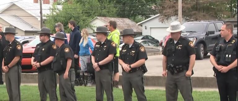 Procession honors fallen Morrow County Deputy Daniel Sherrer - Marion ...