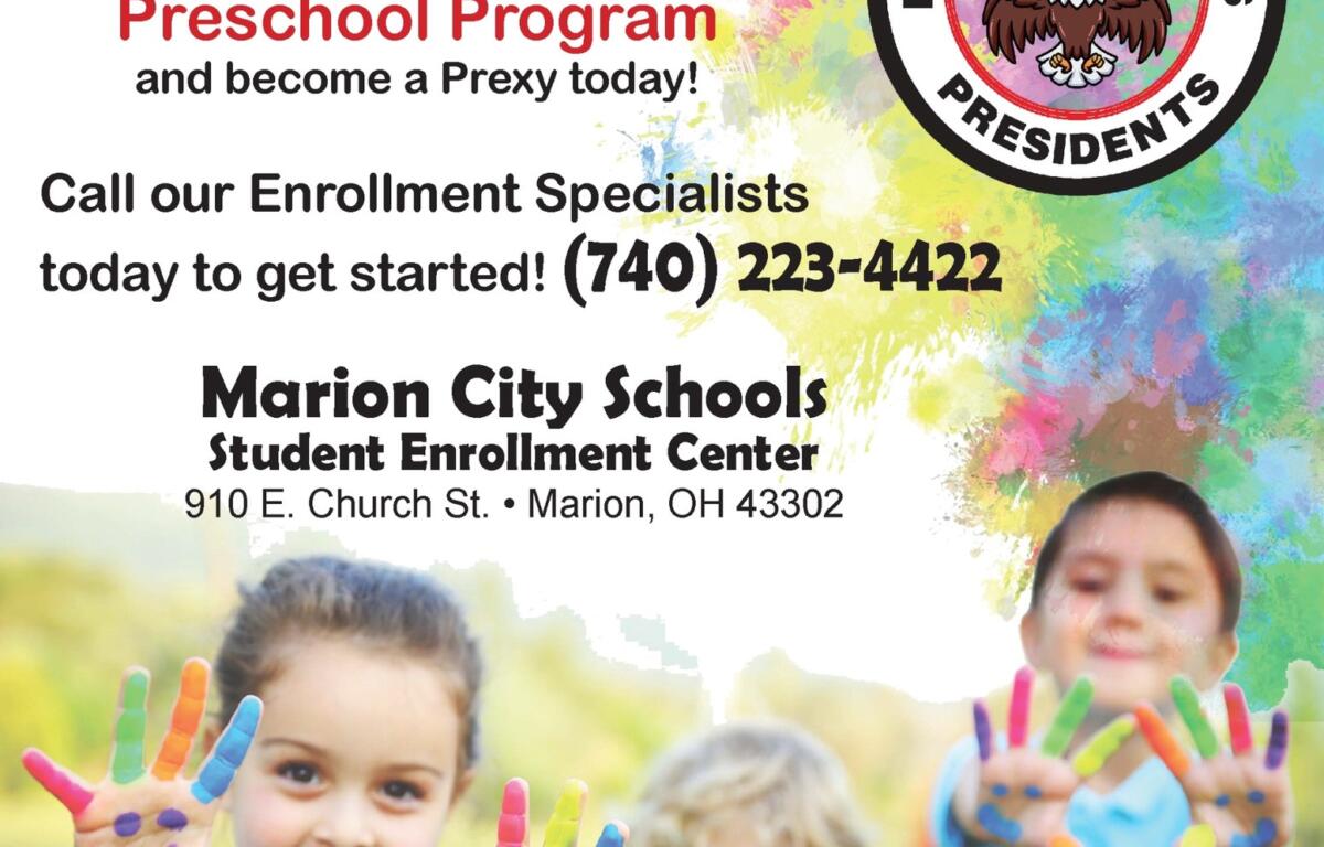 Marion City Schools now enrolling for 2025-2026 Preschool - Marion ...
